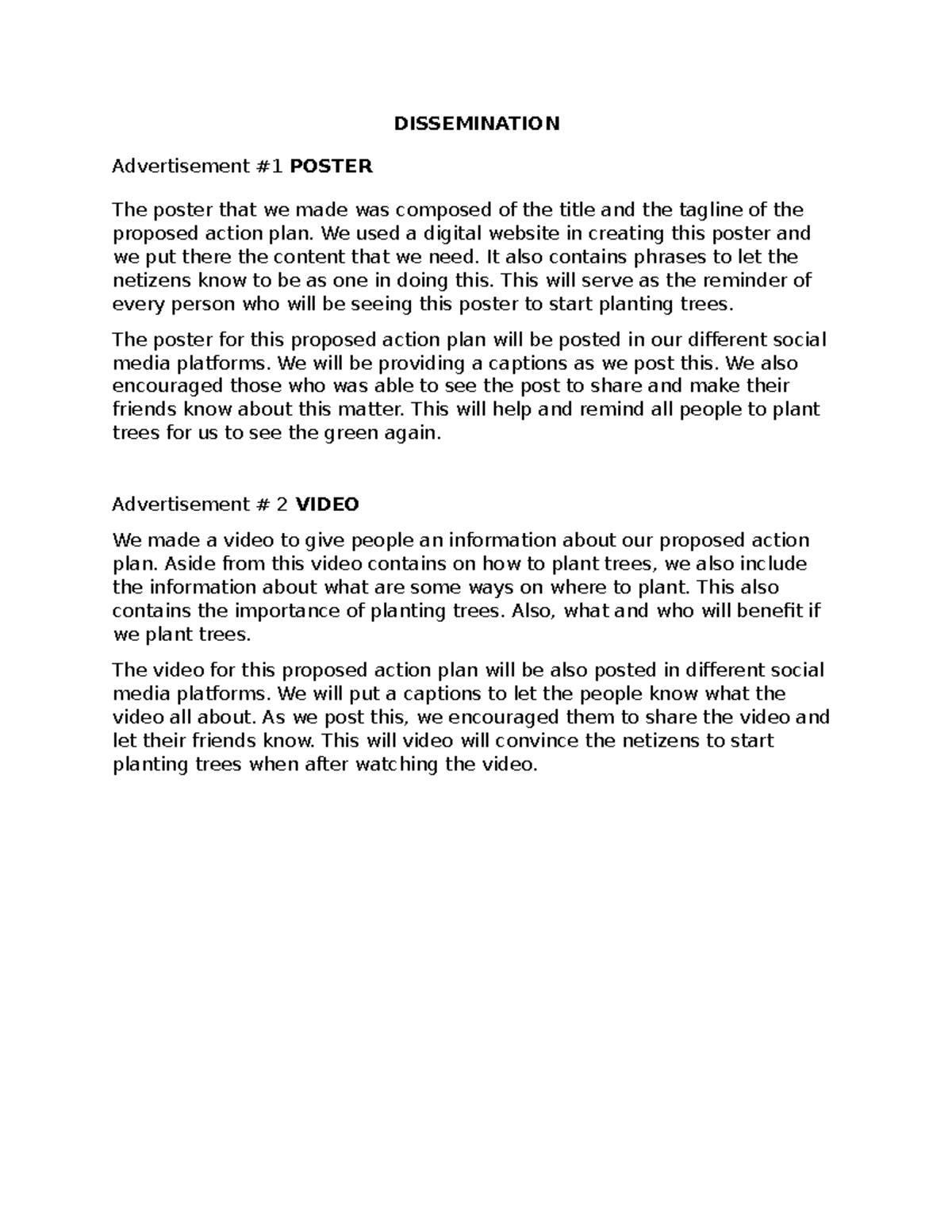 Dissemination for NSTP - DISSEMINATION Advertisement #1 POSTER The ...