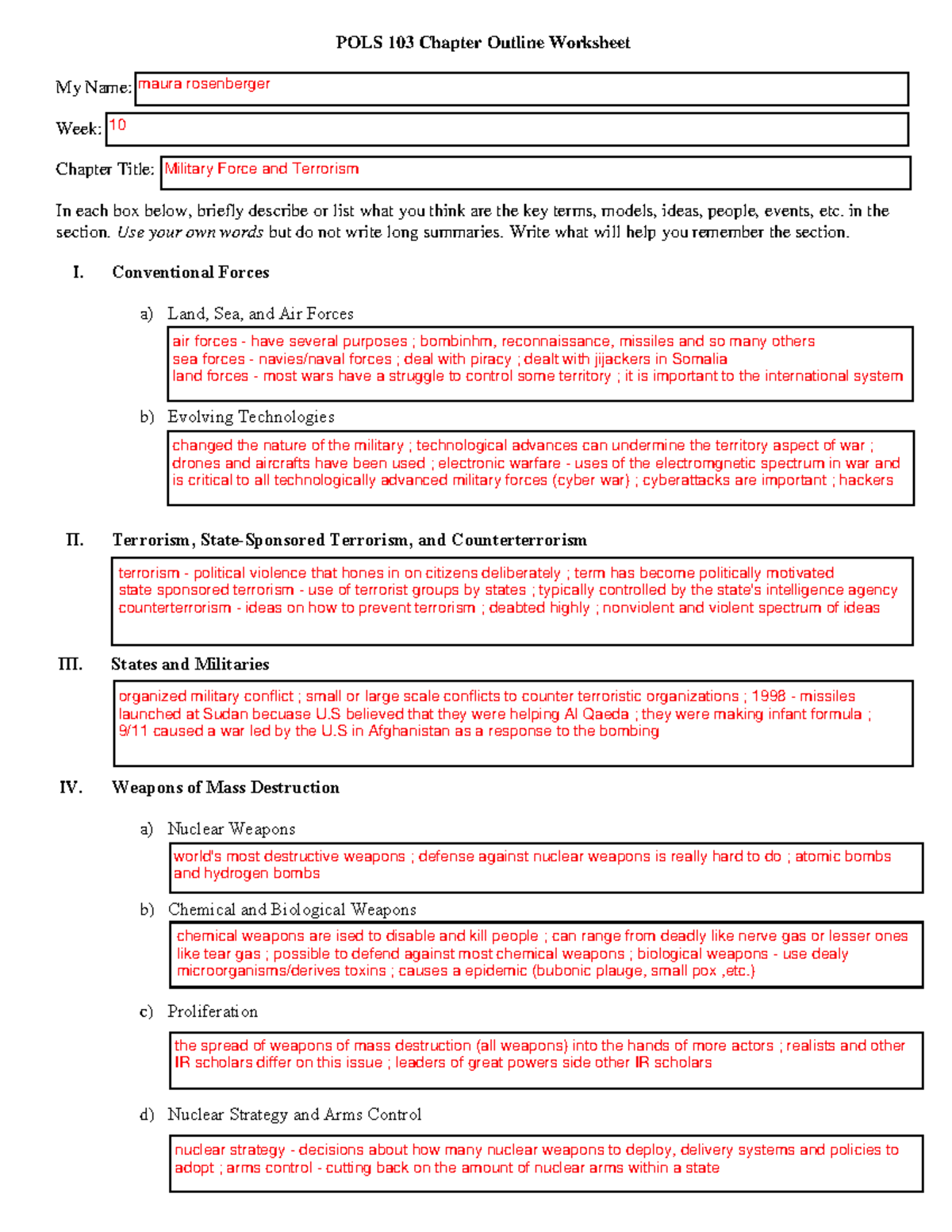 Chapter 6 Outline Worksheet - completed - POLS 103 Chapter Outline ...