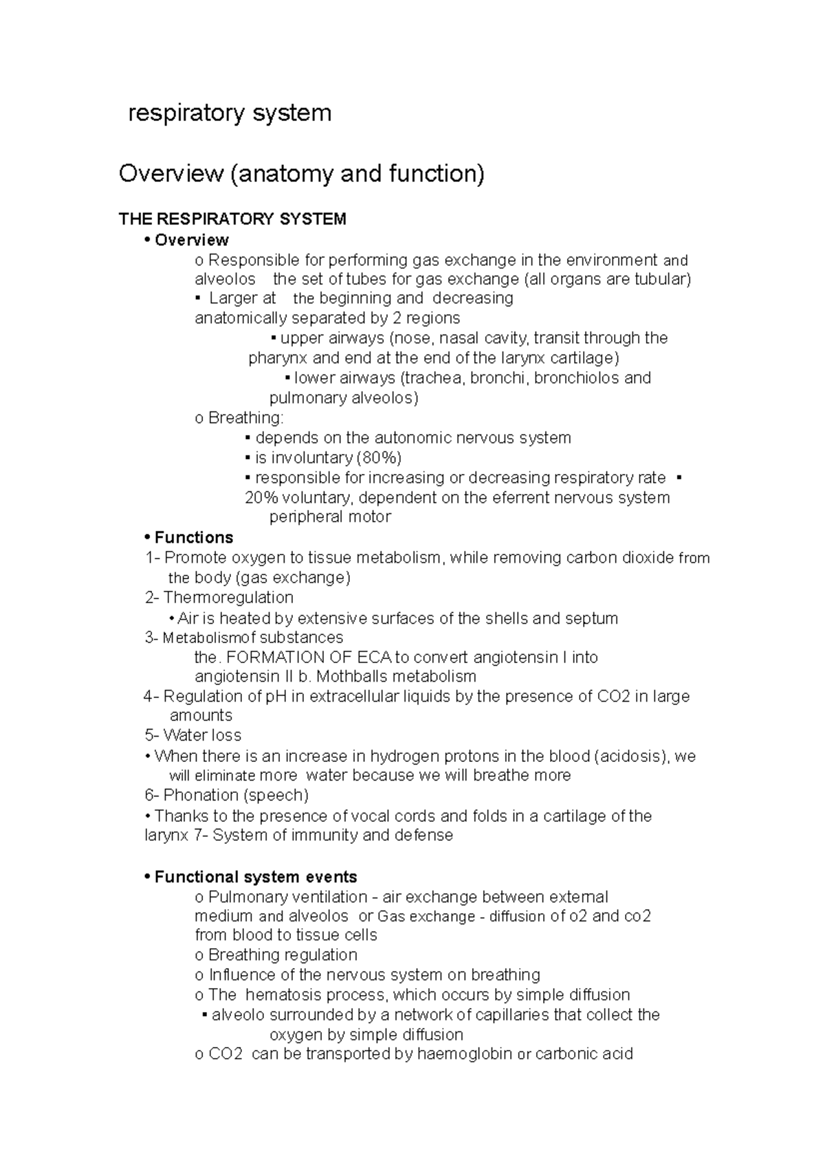 Respiratory system 1 - Anatomy & Physiology Lab - respiratory system ...