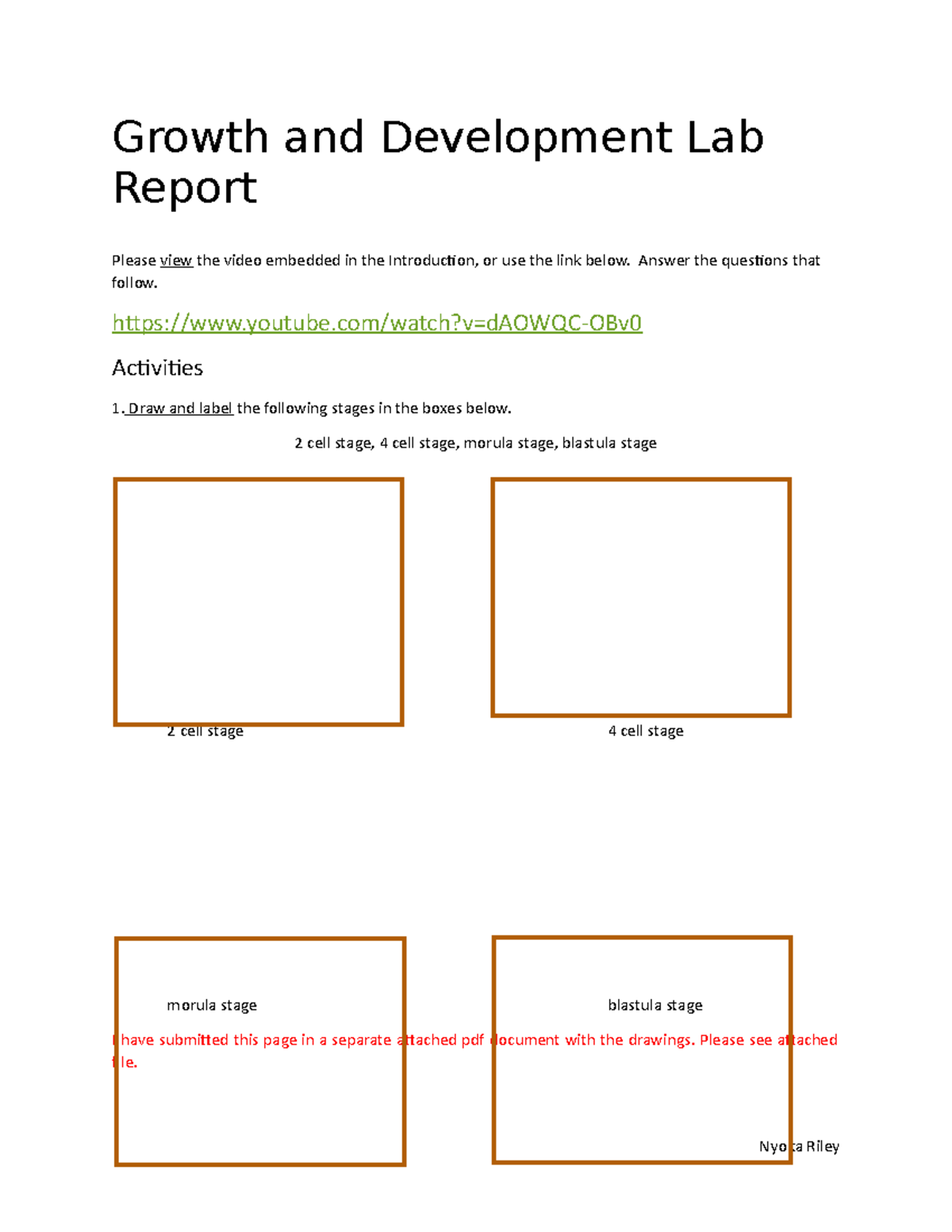 Growth+and+Development+Lab+Report-unit 10 - Growth and Development Lab ...