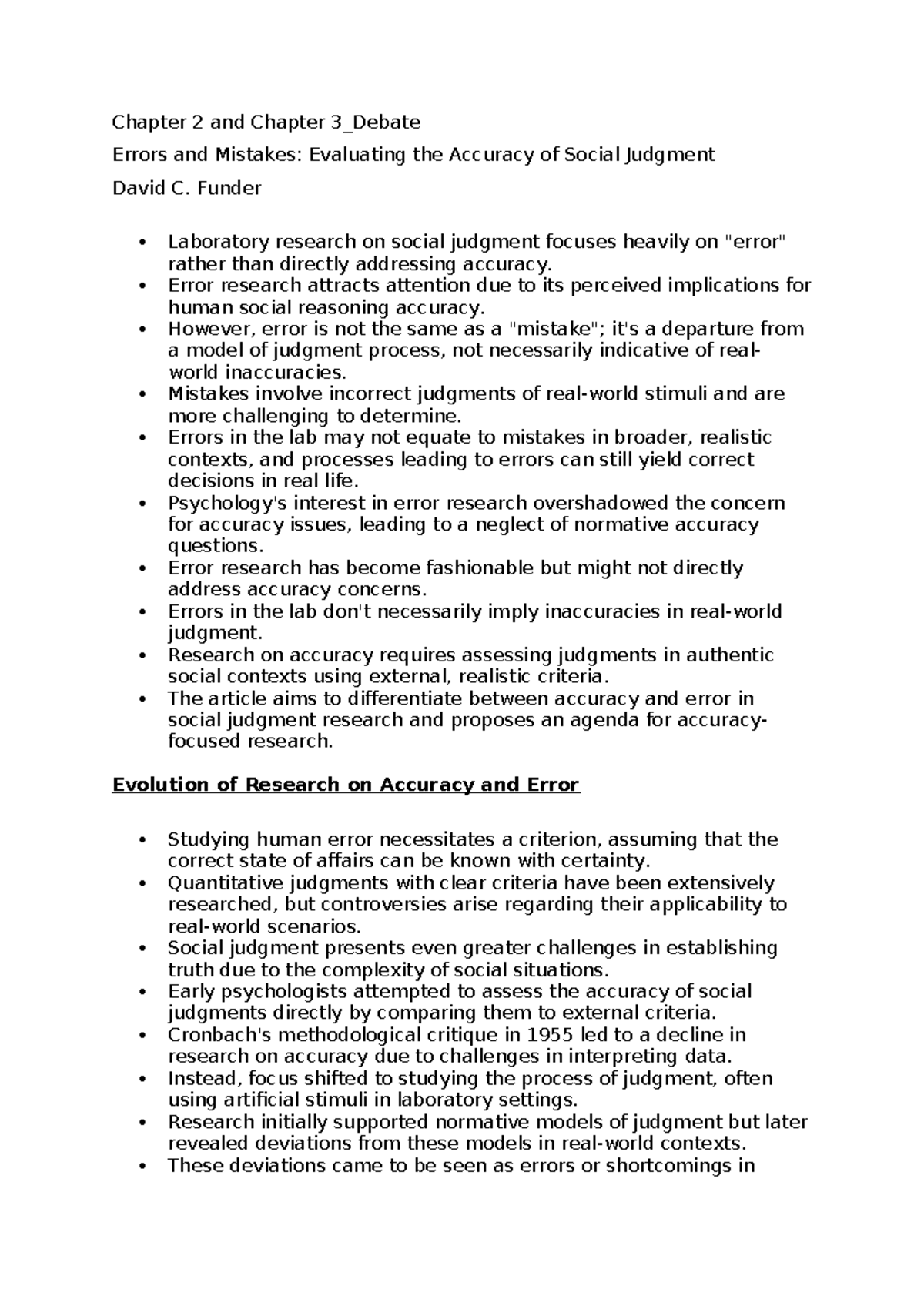 Chapter 2 and Chapter 3 Debate - Chapter 2 and Chapter 3_Debate Errors ...