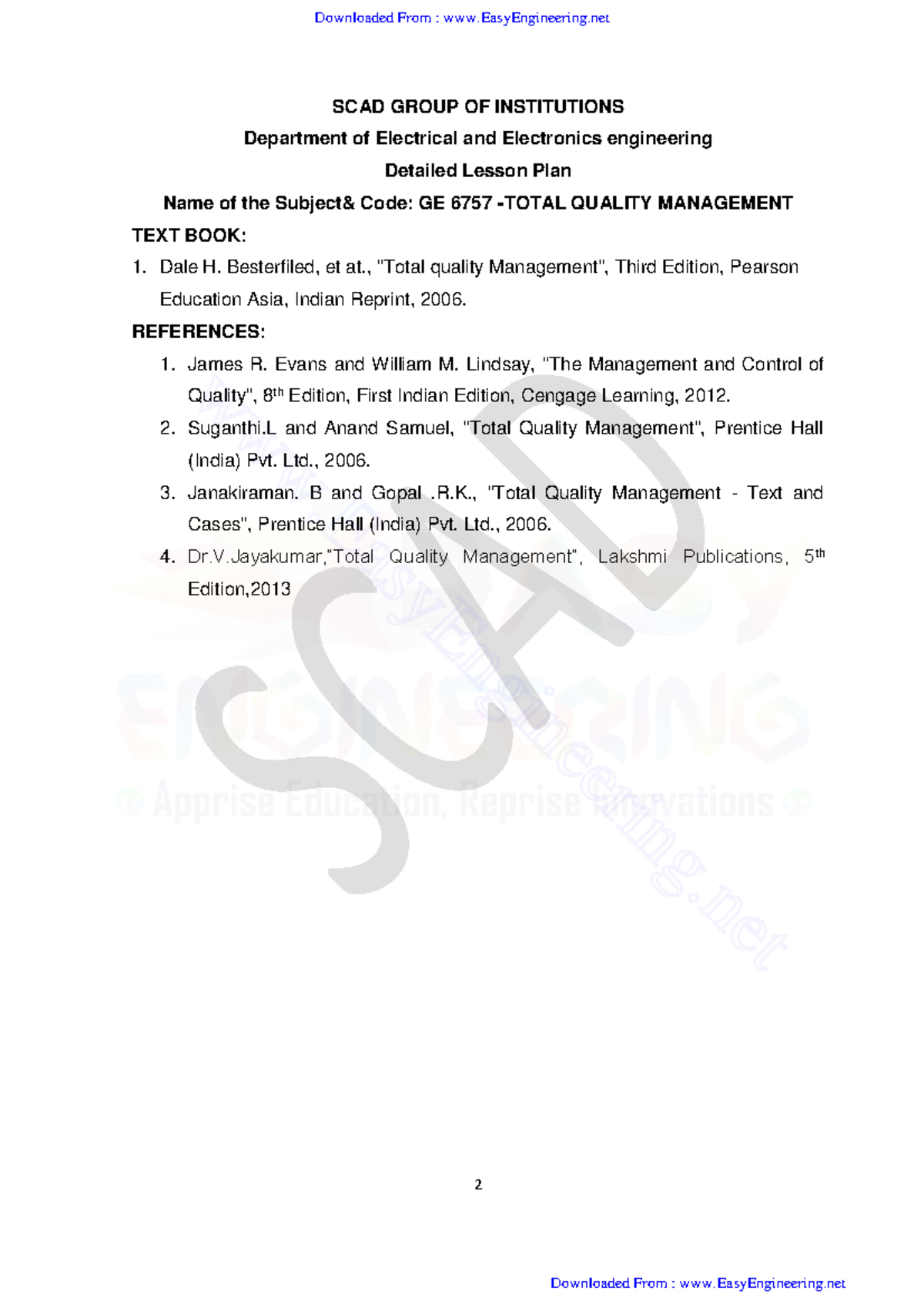 GE6757-SCAD-MSM- By Easy Engineering.net - 2 SCAD GROUP OF INSTITUTIONS ...