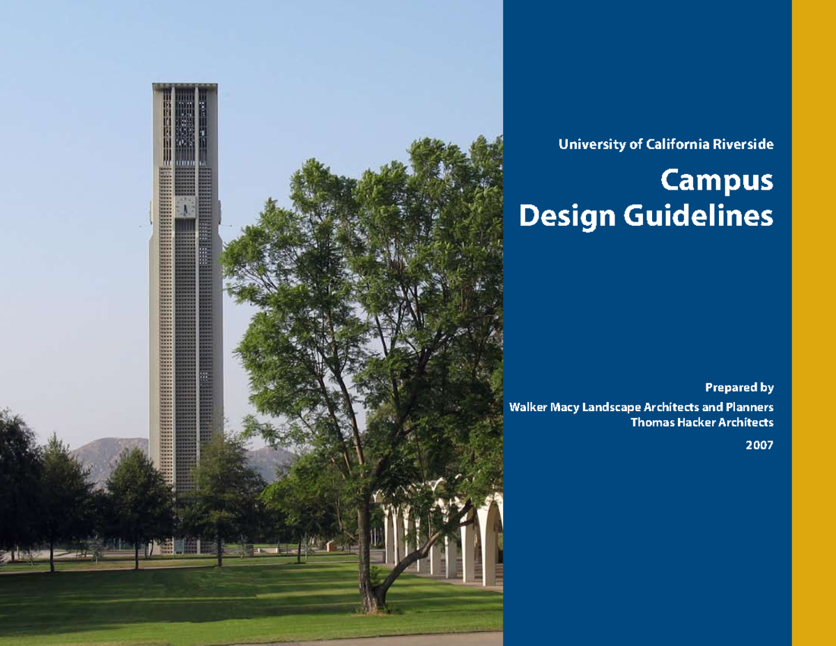 Campus design guidelines - University of California Riverside Campus ...