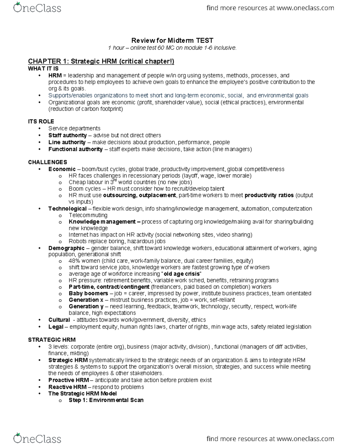 CMHR 523 midterm notes - Review for Midterm TEST 1 hour – online test ...