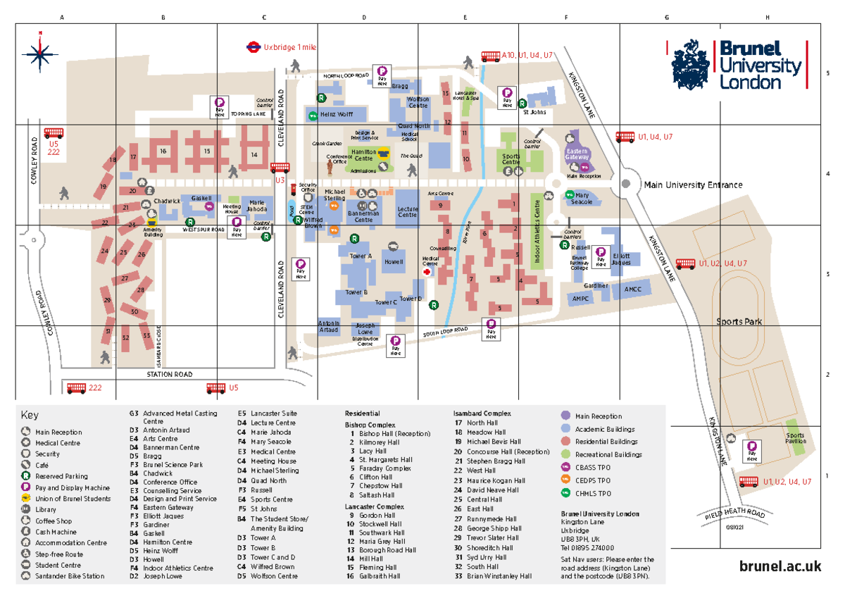 Campus-Map-2021 - Helpful to get around Campus - Control barrier A10 ...