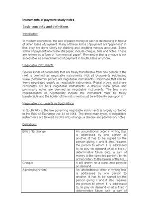 Bill of Exchange Act - BEA - BILLS OF EXCHANGE ACT 34 OF 1964 [ASSENTED ...