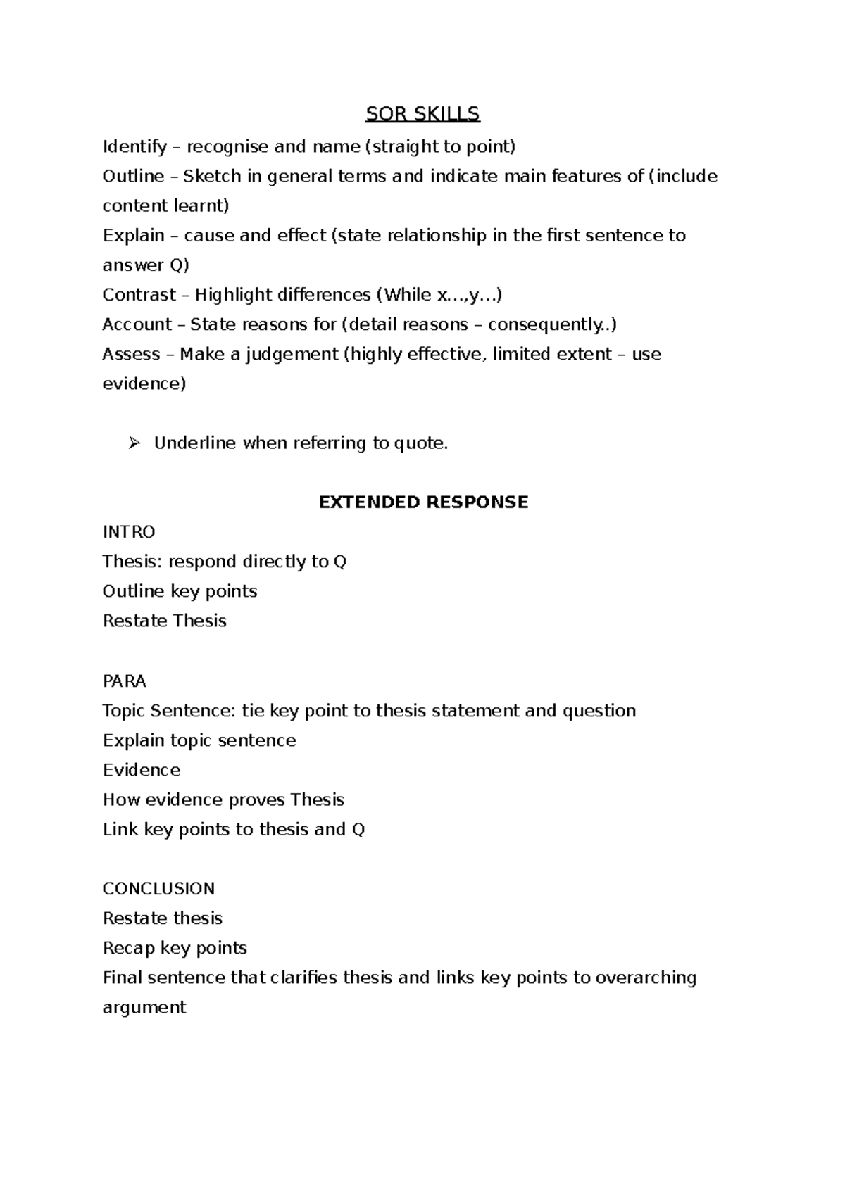 SOR Skills - eeee - SOR SKILLS Identify – recognise and name (straight ...