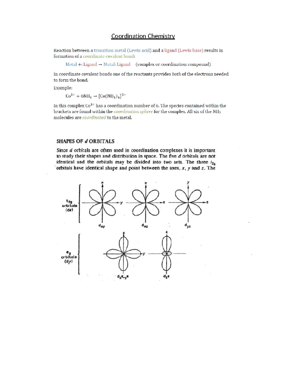 Crystal Field Theory - Enjoyyyy - Coordination Chemistry Crystal Field ...