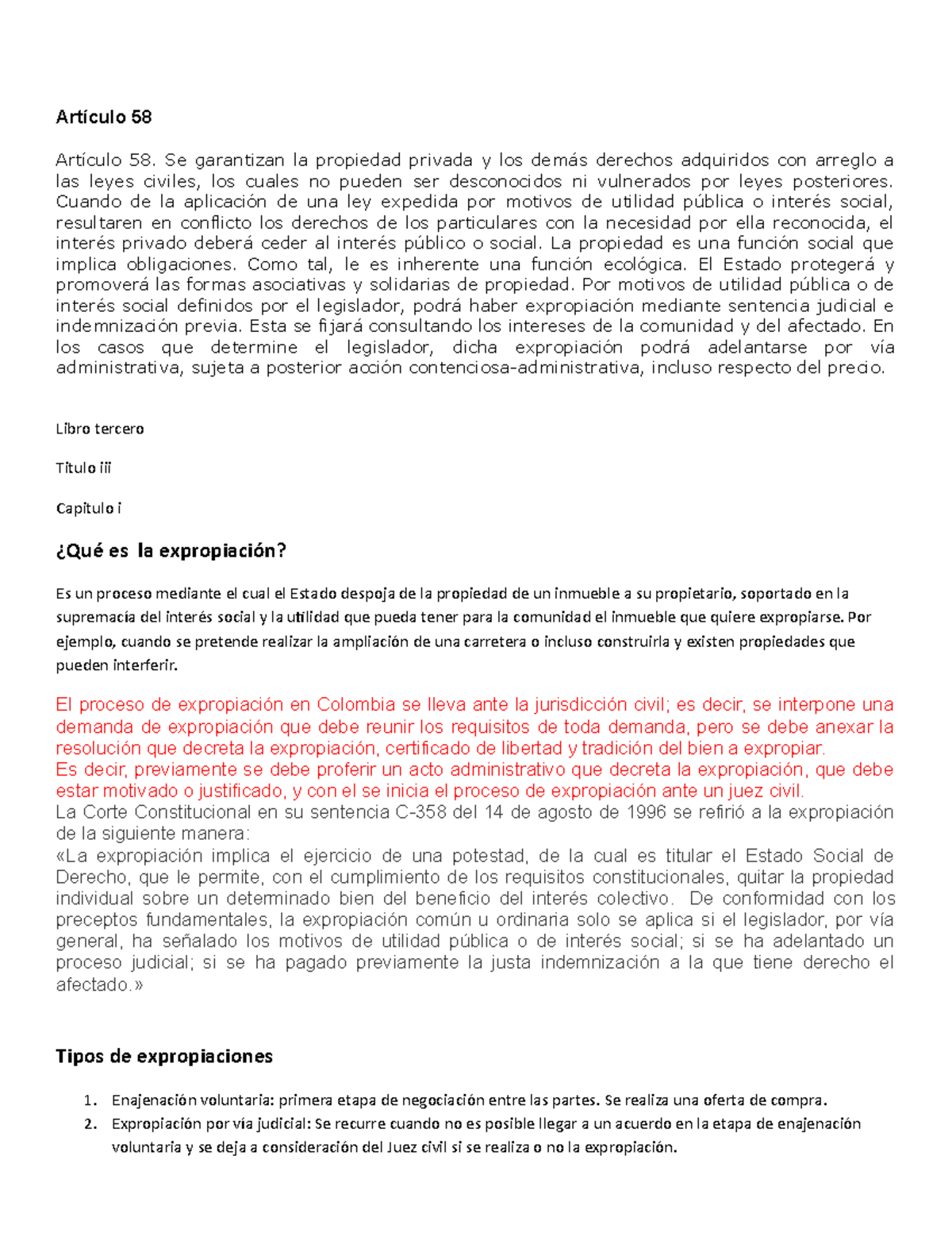 Artículo 58 - lllll ñññññññññññññññ - Artículo 58 Artículo 58. Se ...