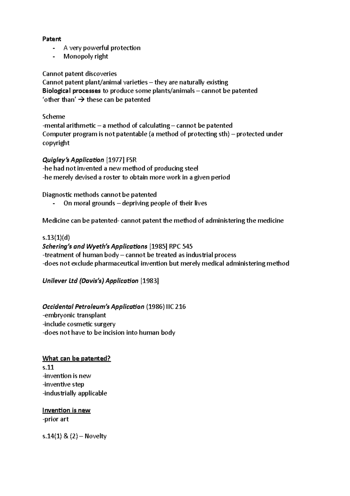Patent - Summary Introduction to Intellectual Property - Patent - A ...