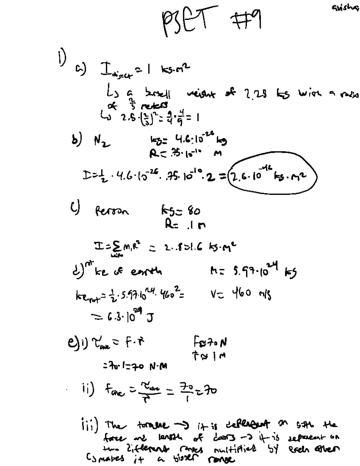 PSET #9 - PSET #9 - BET 9 aim 1 a Is en I ks m a bursell weight of 2 by with a rat of meters 2 ...
