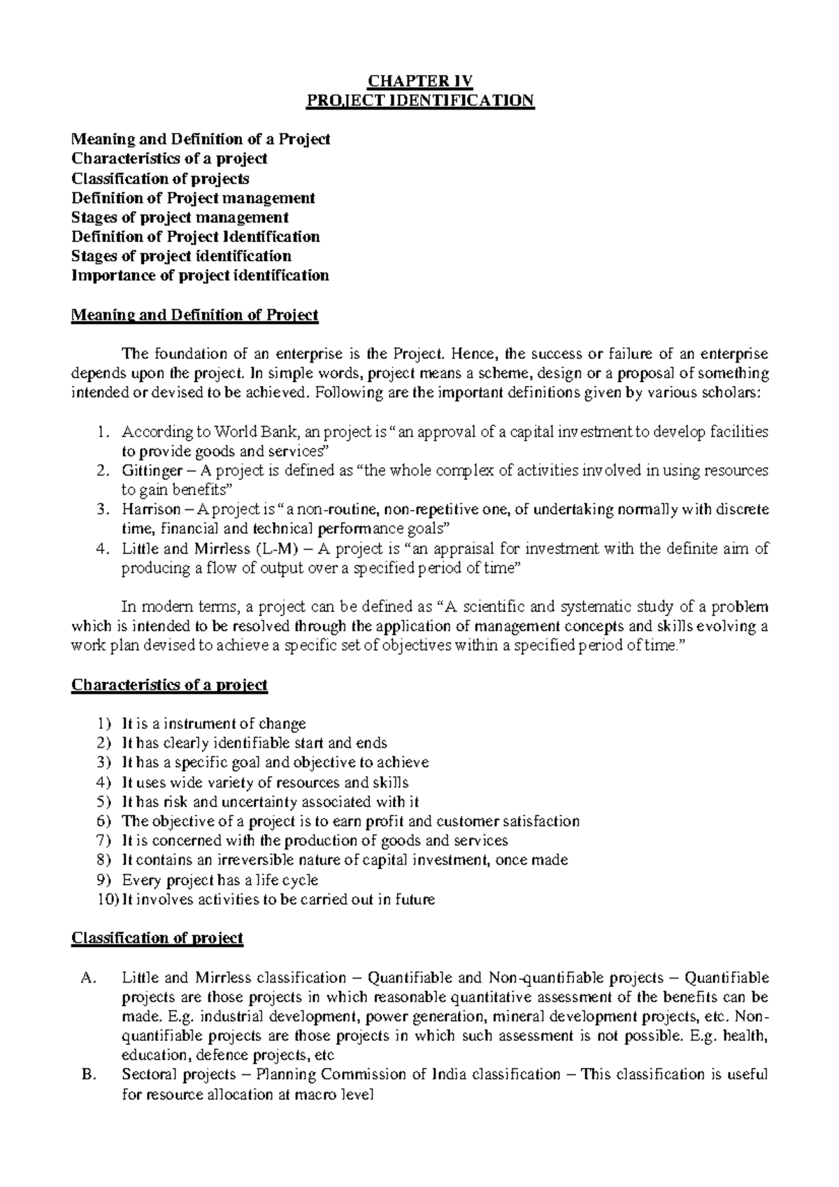 Chapter IV - Qt notes - CHAPTER IV PROJECT IDENTIFICATION Meaning and ...