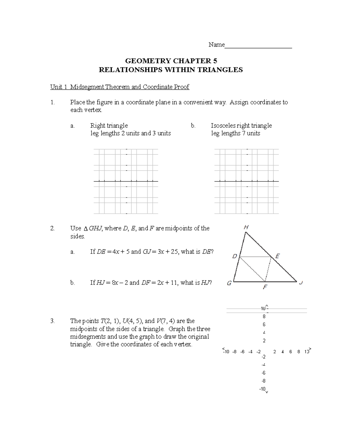 Chapter 5 packet - lol - Name____________________ GEOMETRY CHAPTER 5 ...