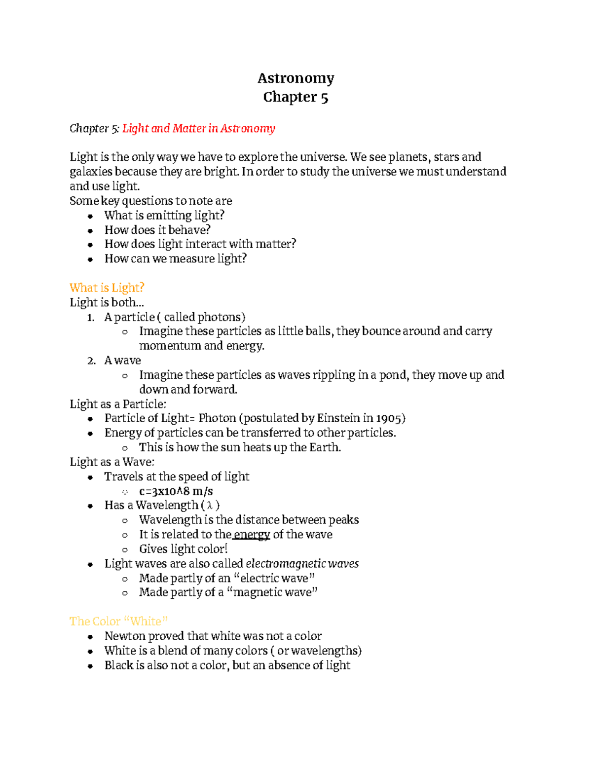 2017 The Solar System(ASTR 105)-Chapter 5 - Astronomy Chapter 5 Chapter ...