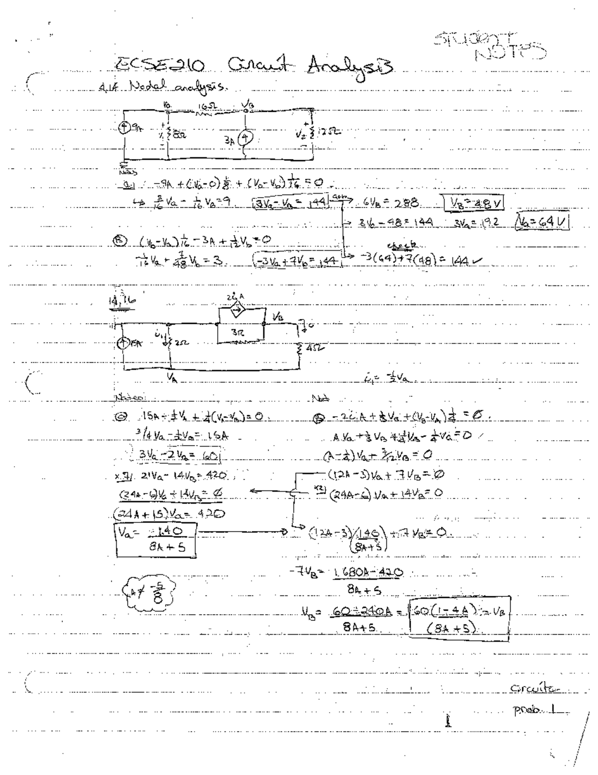 ECSE 210 Notes - Foredragsnotater all - Ecse 210 - lek K432i 6 Va ...