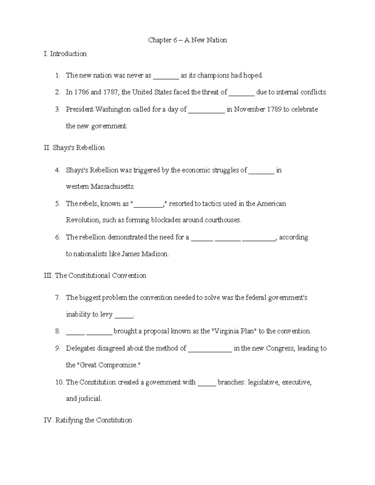 06 - A New Nation - Guided Notes for "The American Yap" online book per ...