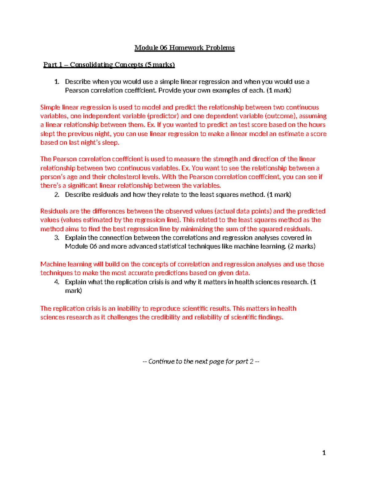 W23 Module 06 Homework Problems - Module 06 Homework Problems Part 1 – Consolidating Concepts (5 ...