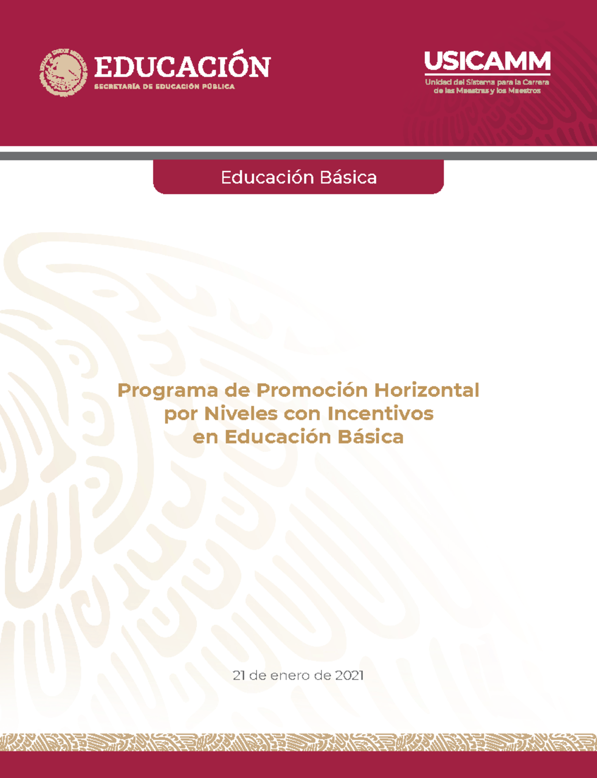 Usicam Programa PromocióN Horizontal POR Niveles EB 2021 22012 1 ...
