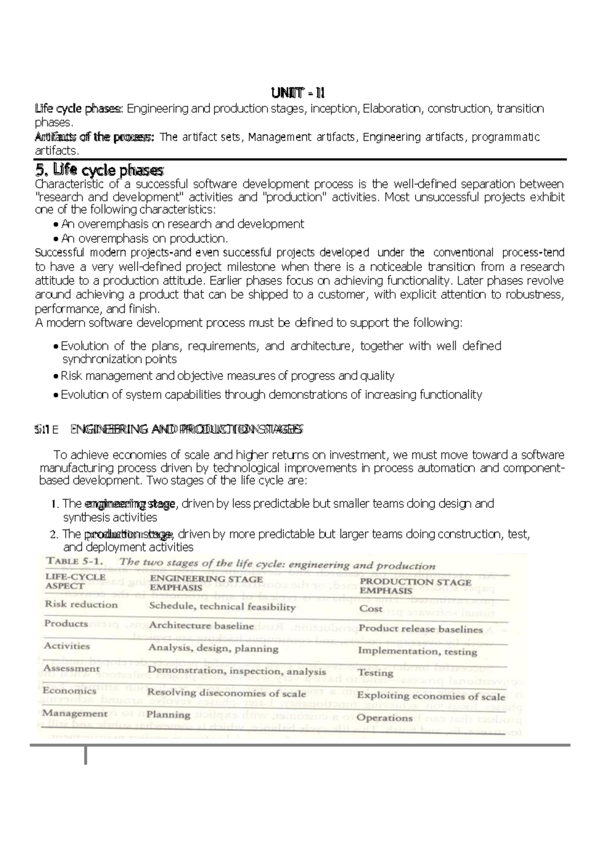 SPM UNIT-II - I want data mining pdfs - 5. cycle phases II Life cycle ...