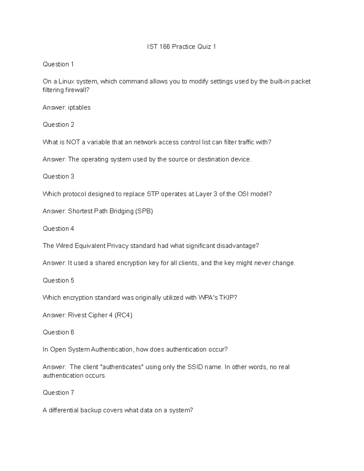 IST 166 Chapter 1 Quiz - Module 1 practice problems - IST 166 Practice ...