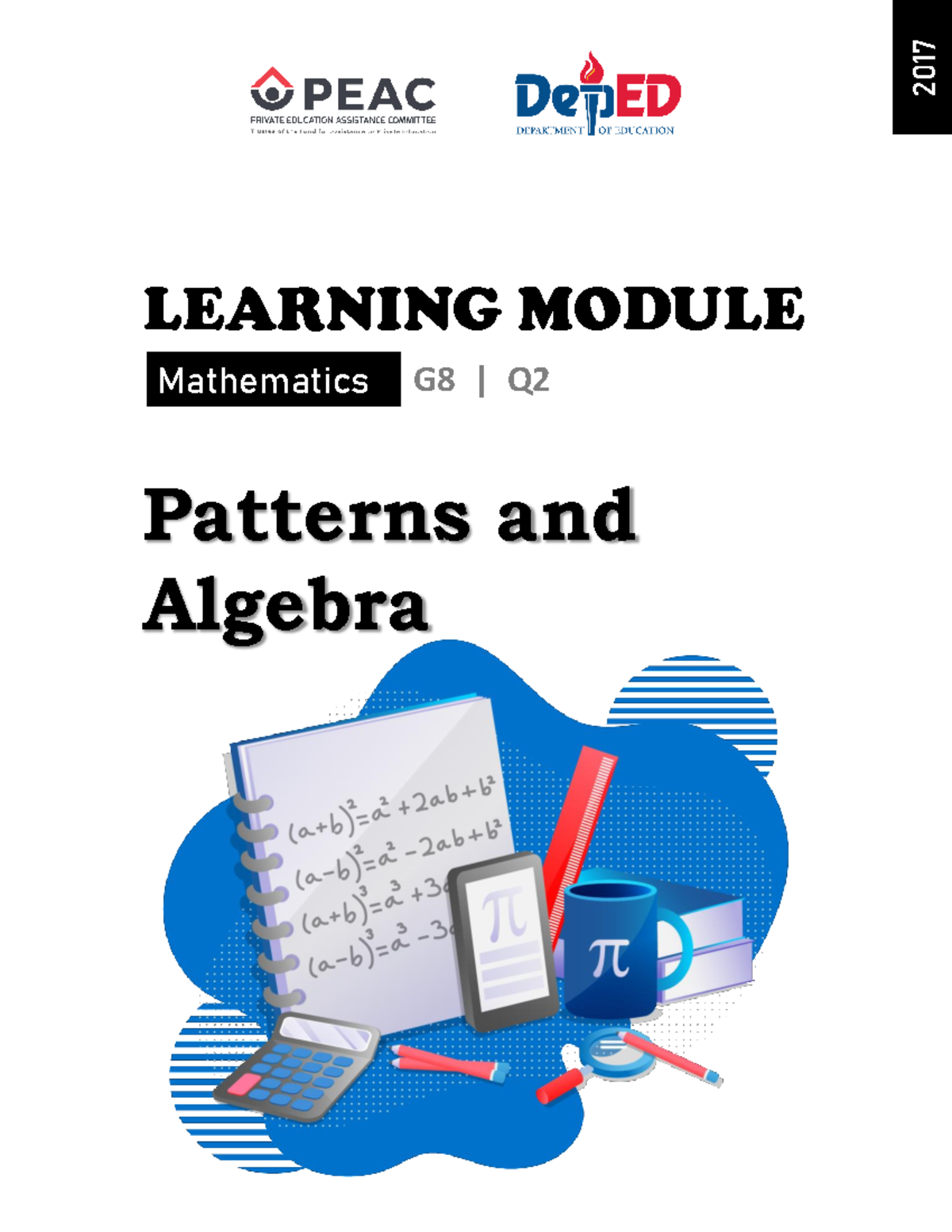 2017 Mathg 8Q2 Lecture Patterns And Algebra Mathematics G8 Q 2017 Mathg 8Q2 Lecture Patterns And Algebra Mathematics G8 Q