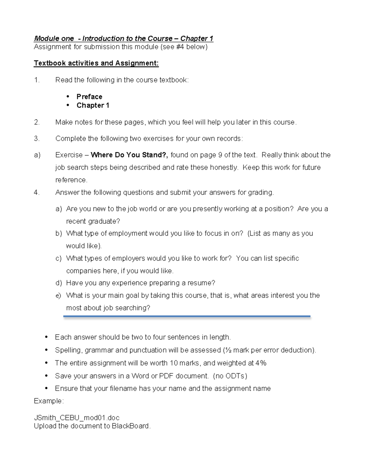 Module one Introduction to the Course Assignment 7th Ed - Module one ...