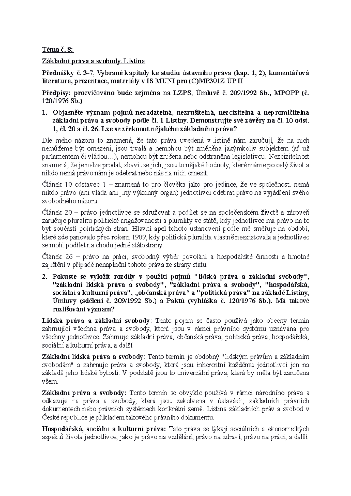 Tema c. 8-LZPS - Z 80% hotové úkoly na druhý seminář s Filipem. - Téma ...