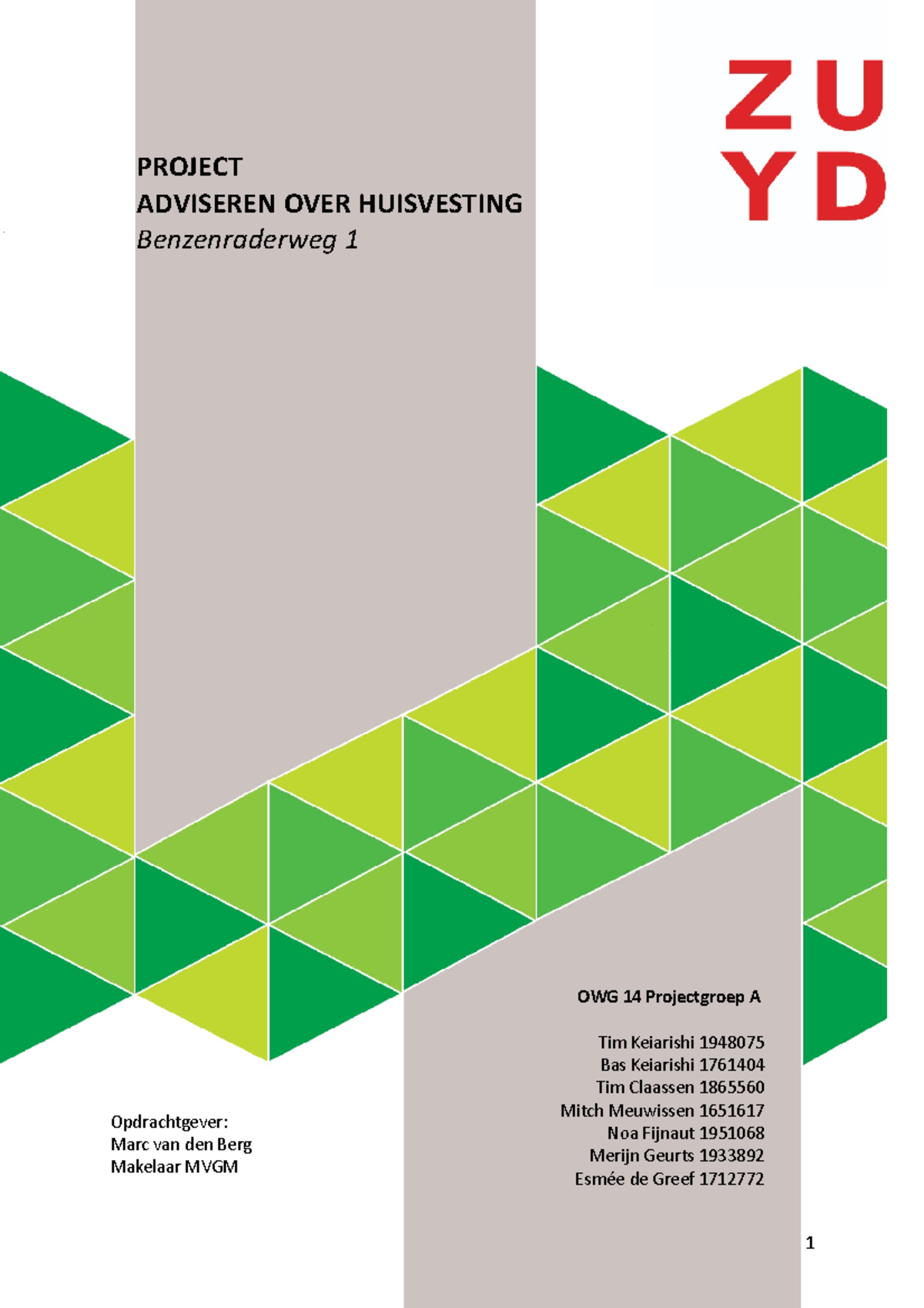 Adviesrapport adviseren over huisvesting - Adviseren - Studeersnel