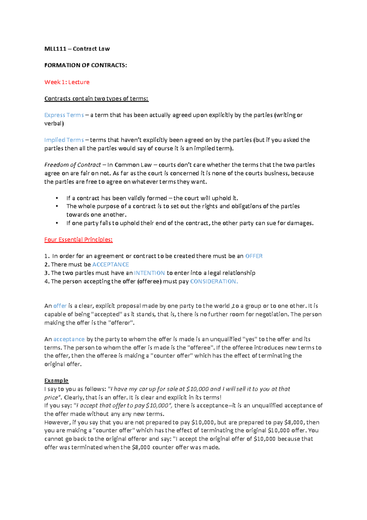 Mll111 Contract Law Warning Tt Undefined Function 22 Warning Tt Undefined Function 22