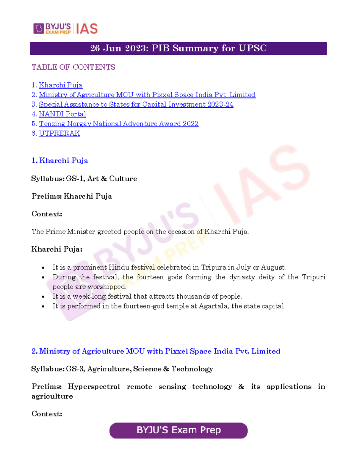 PIB 26 June 2023 - useful for exams - 26 Jun 2023: PIB Summary for UPSC ...
