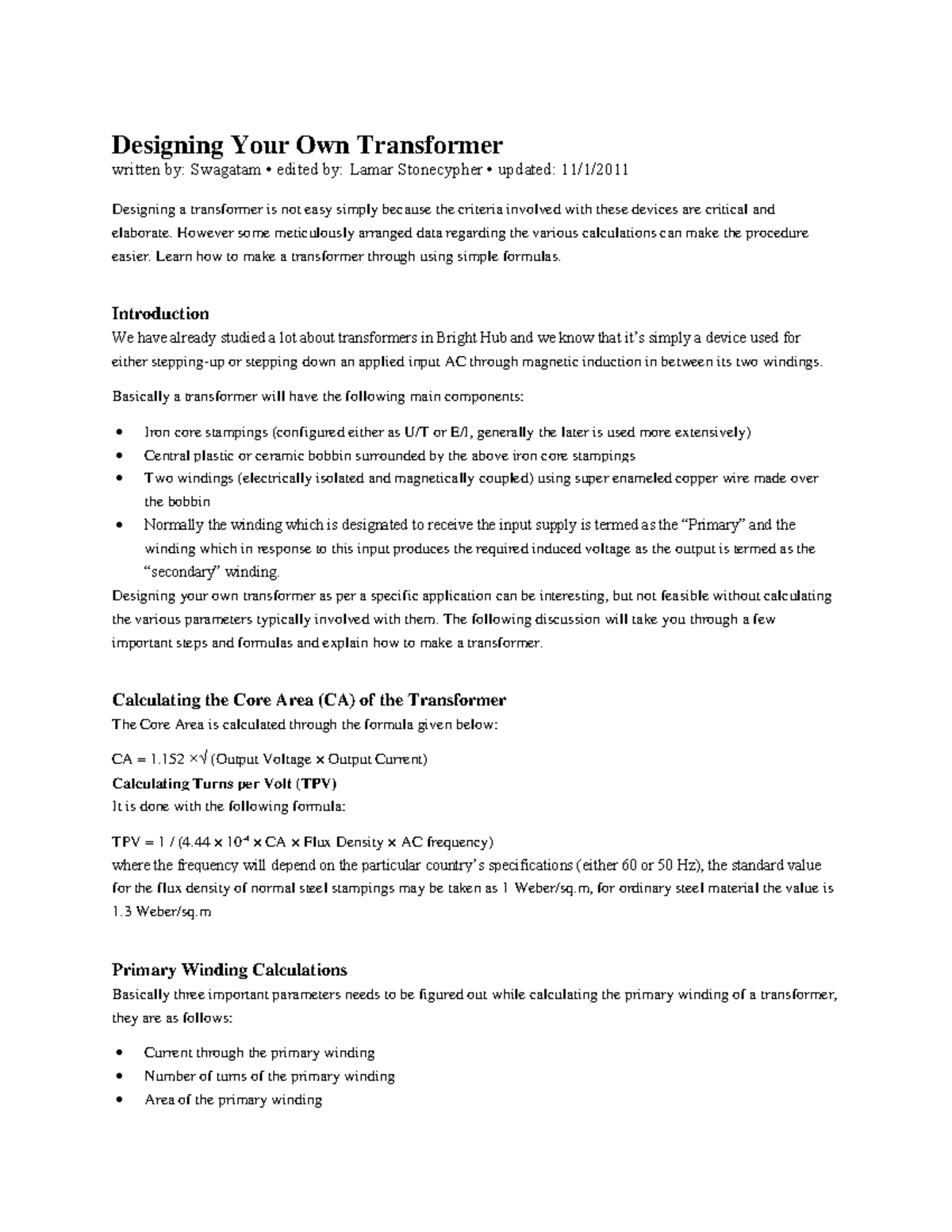 Designing Your Own Transformer - Designing Your Own Transformer written ...