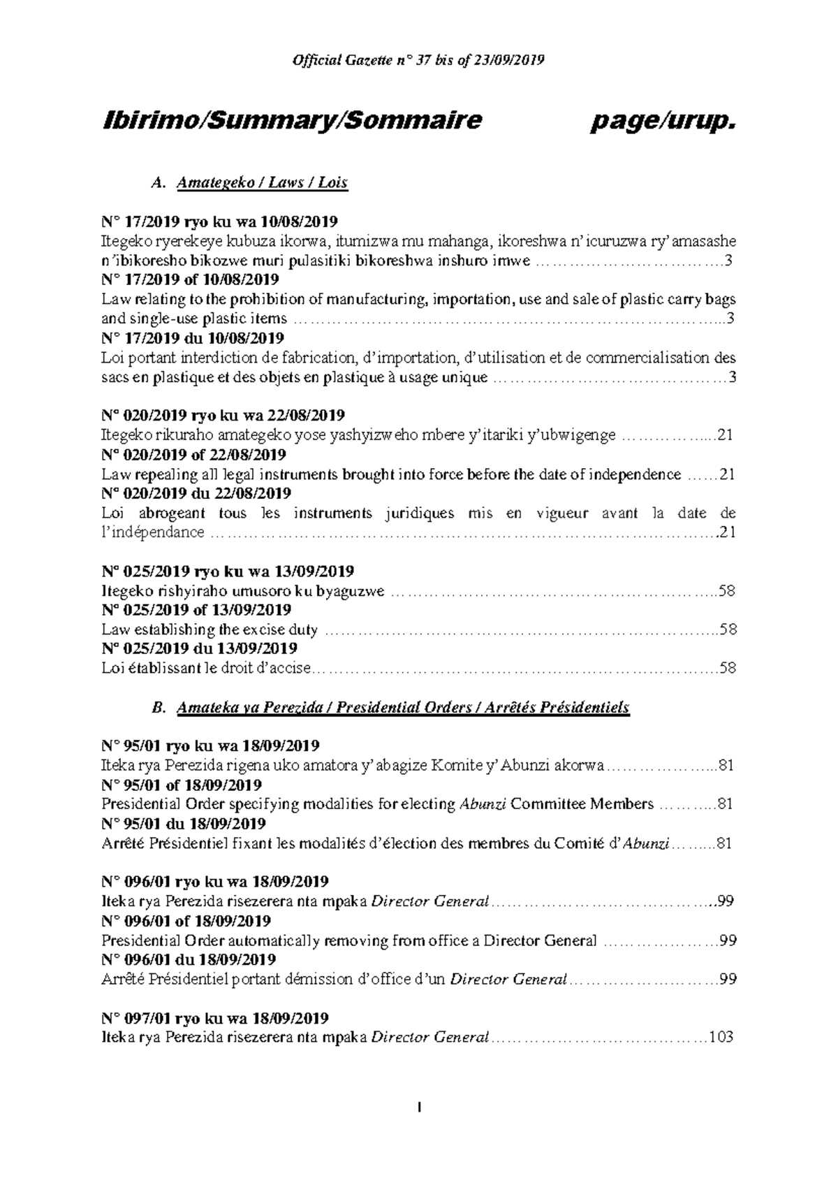 Law relating to the prohibition of manufacturing, importation, use and ...