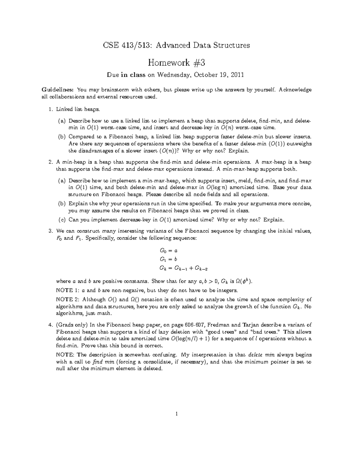 Hw3 Homework Assignment 3 Cse Advanced Data Structures Homework Due