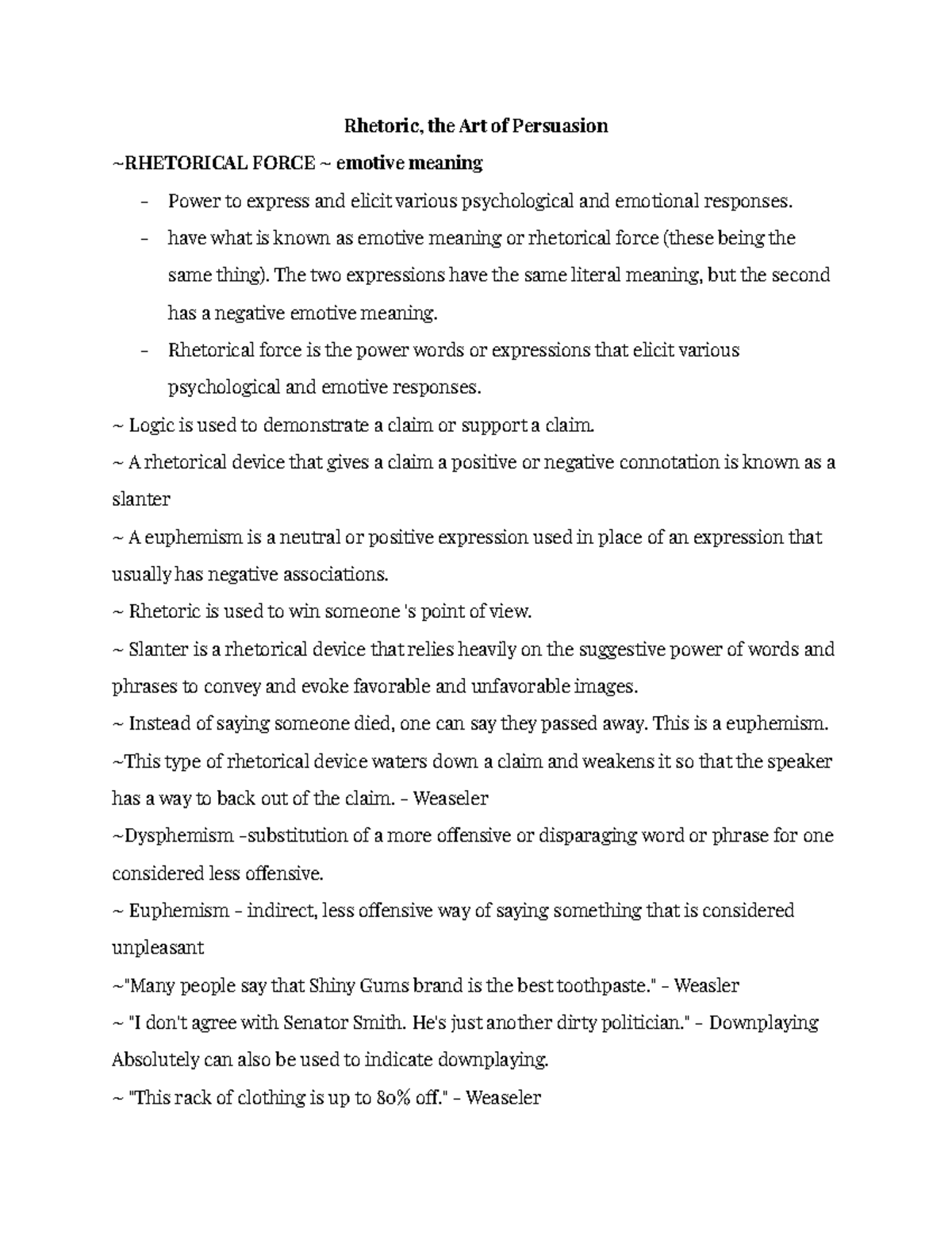 Rhetoric, the Art of Persuasion - Rhetoric, the Art of Persuasion ...