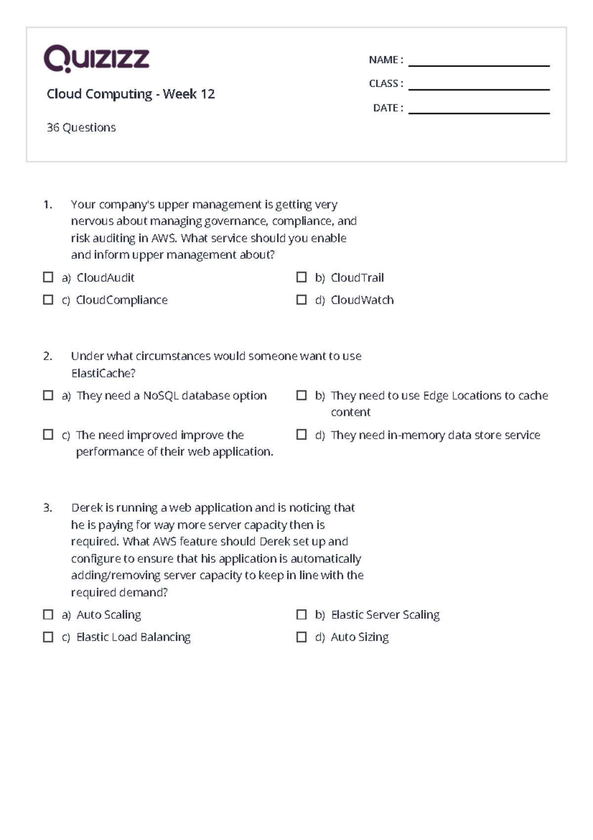 Week 12 - tutorial - !"#$%& '("))%& *"+$%& !" #" $" - Studocu
