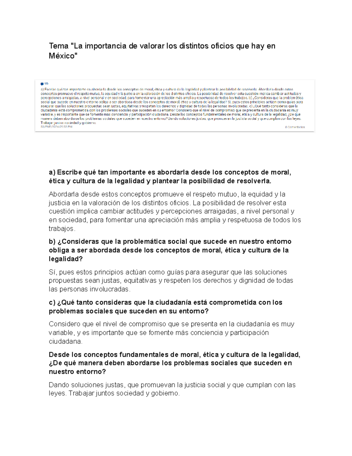 Act. 1 - Tema "La importancia de valorar los distintos oficios que hay ...