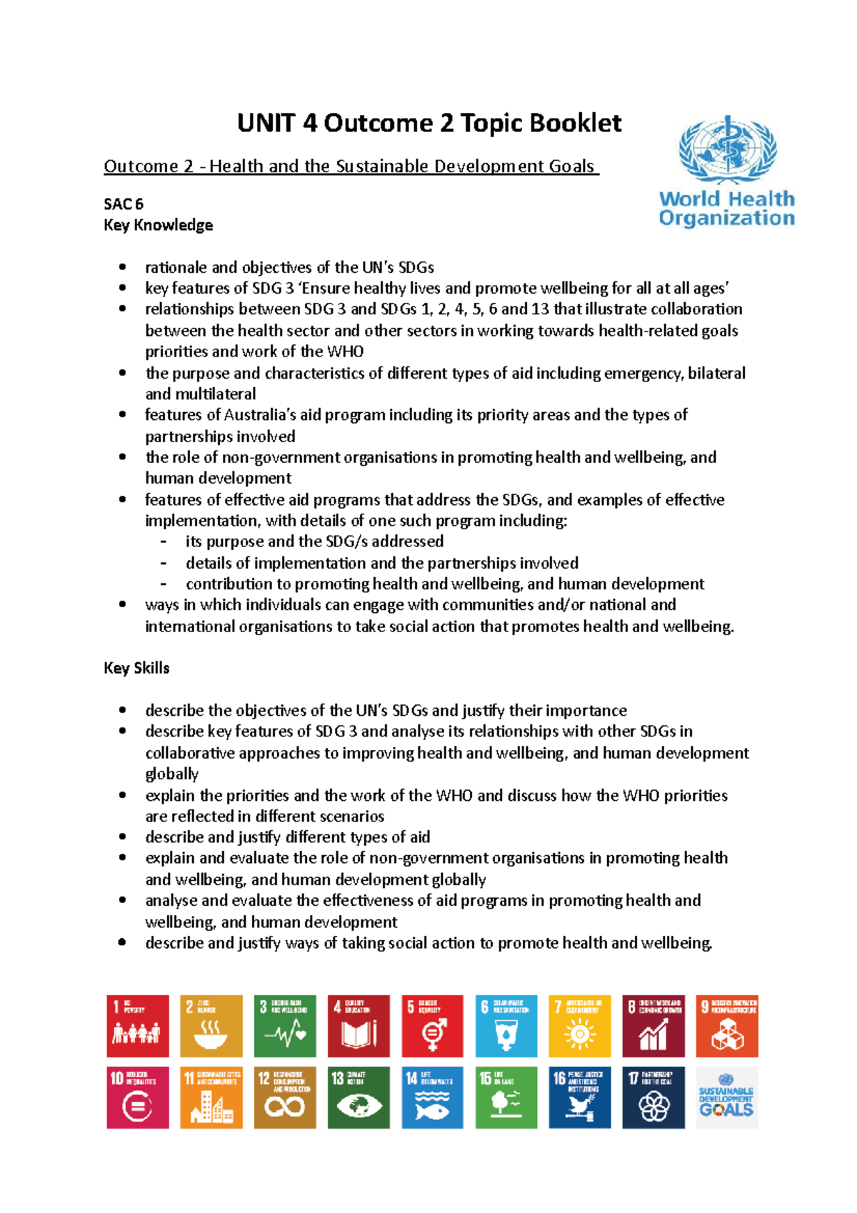 Topic booklet chapter 11 - UNIT 4 Outcome 2 Topic Booklet Outcome 2 ...