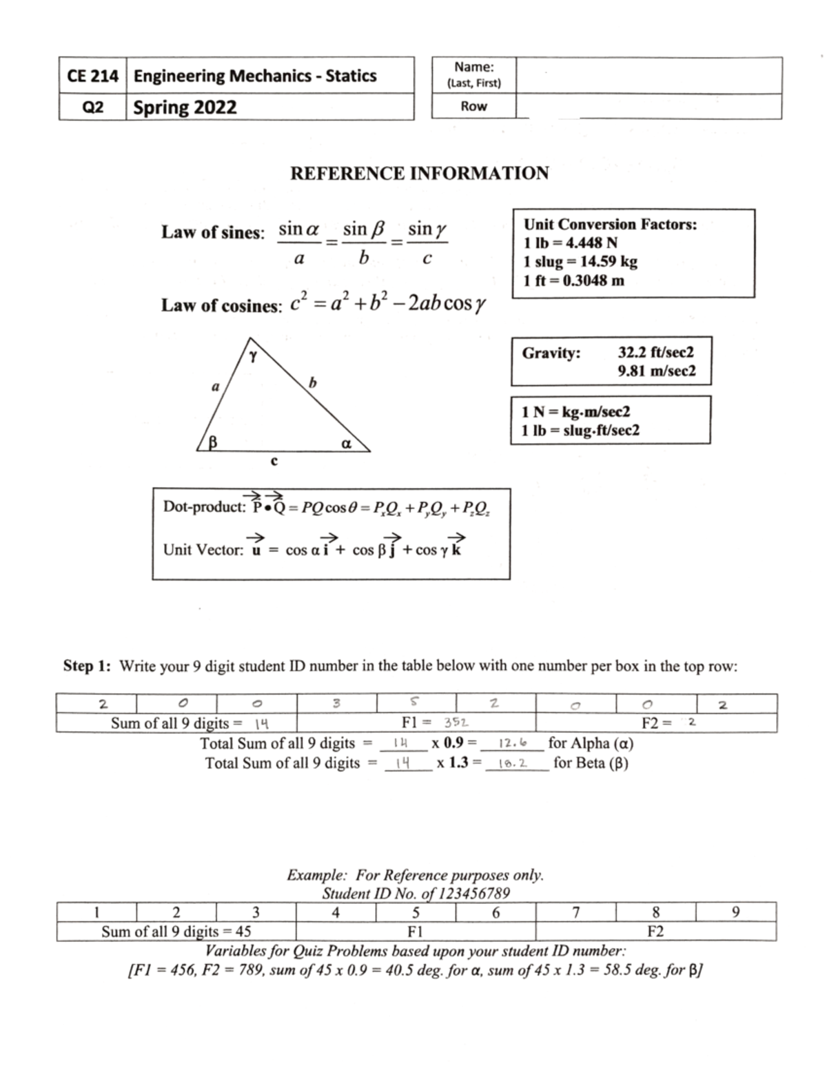 CE 214 Quiz 2 (Welton) - CE 214 - Studocu