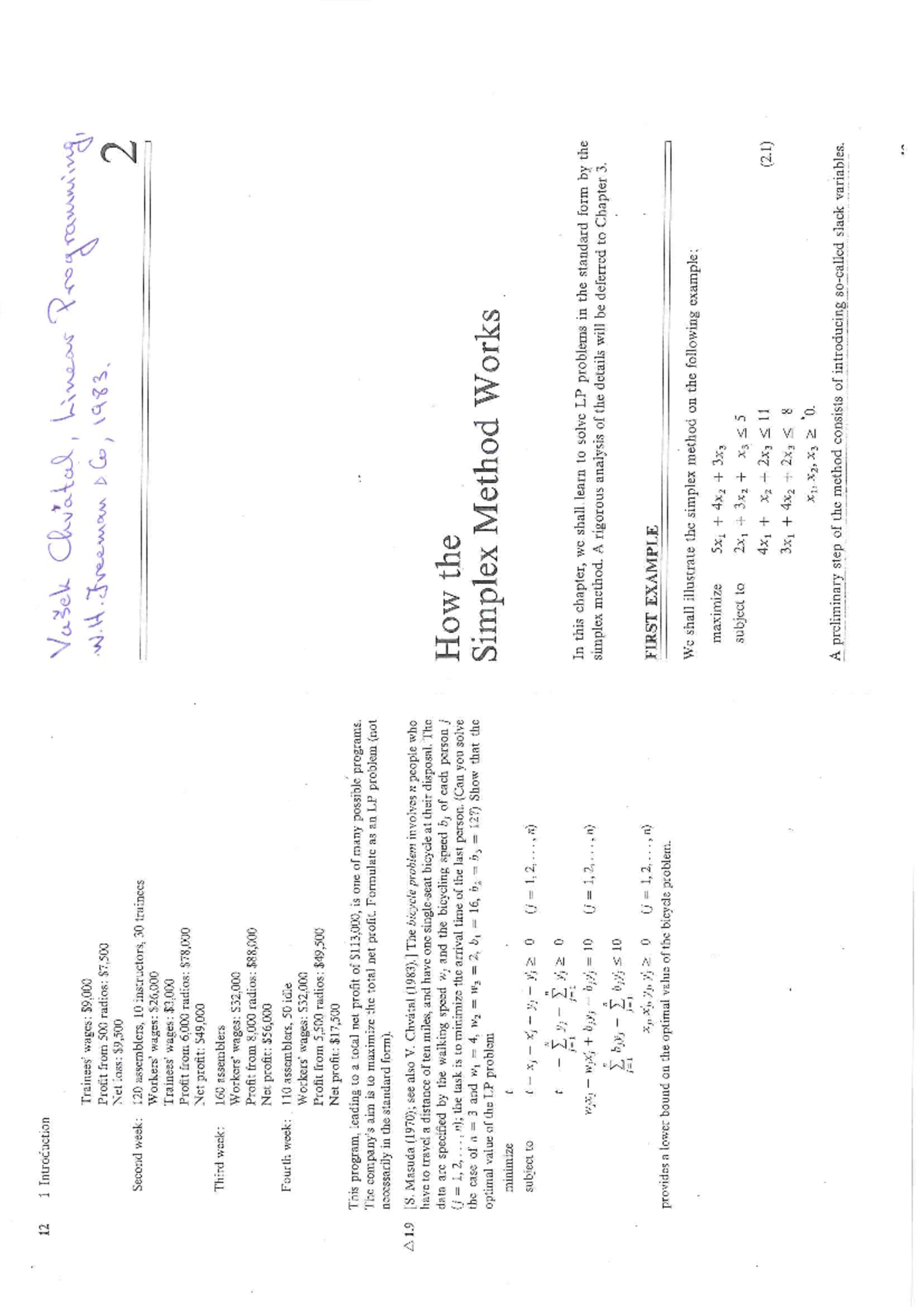 Simplex Method Chvatal - Linear Programming - Studocu