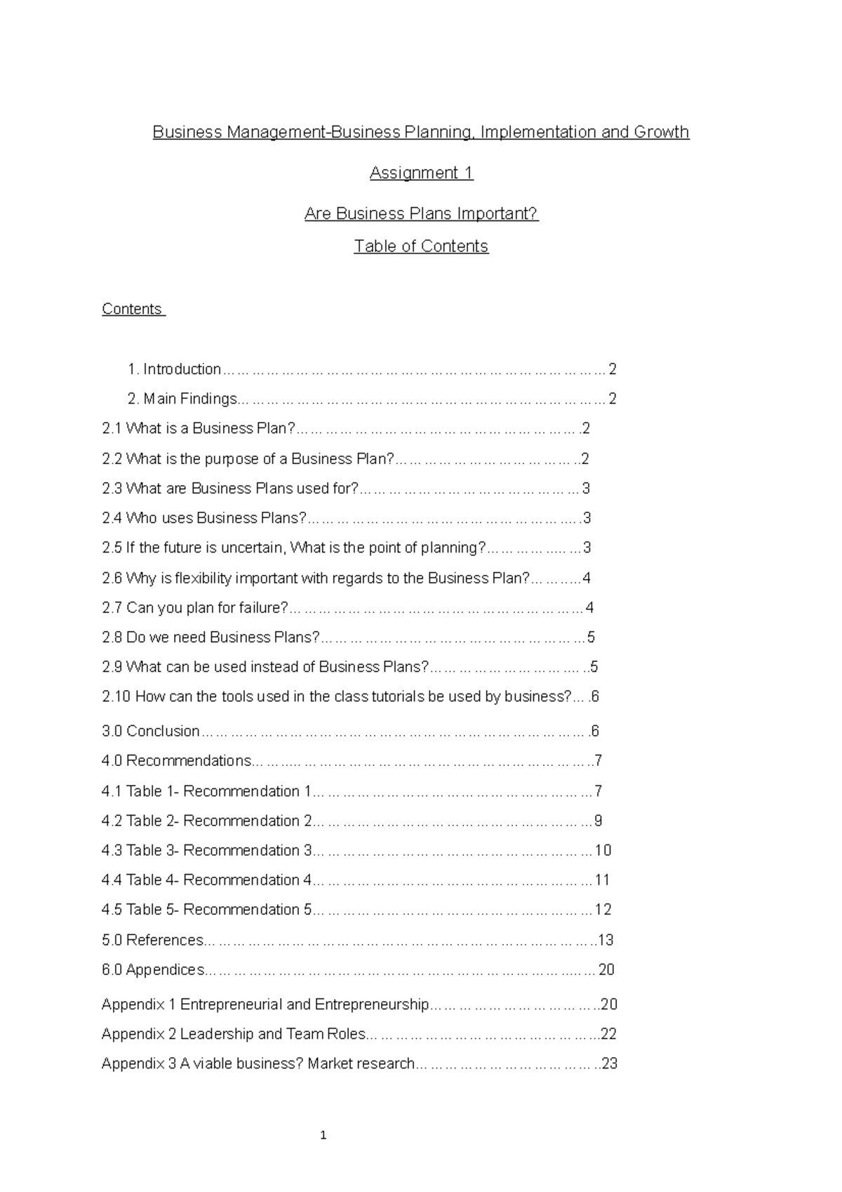 Business Management-Business Planning, Implementation and Growth ...