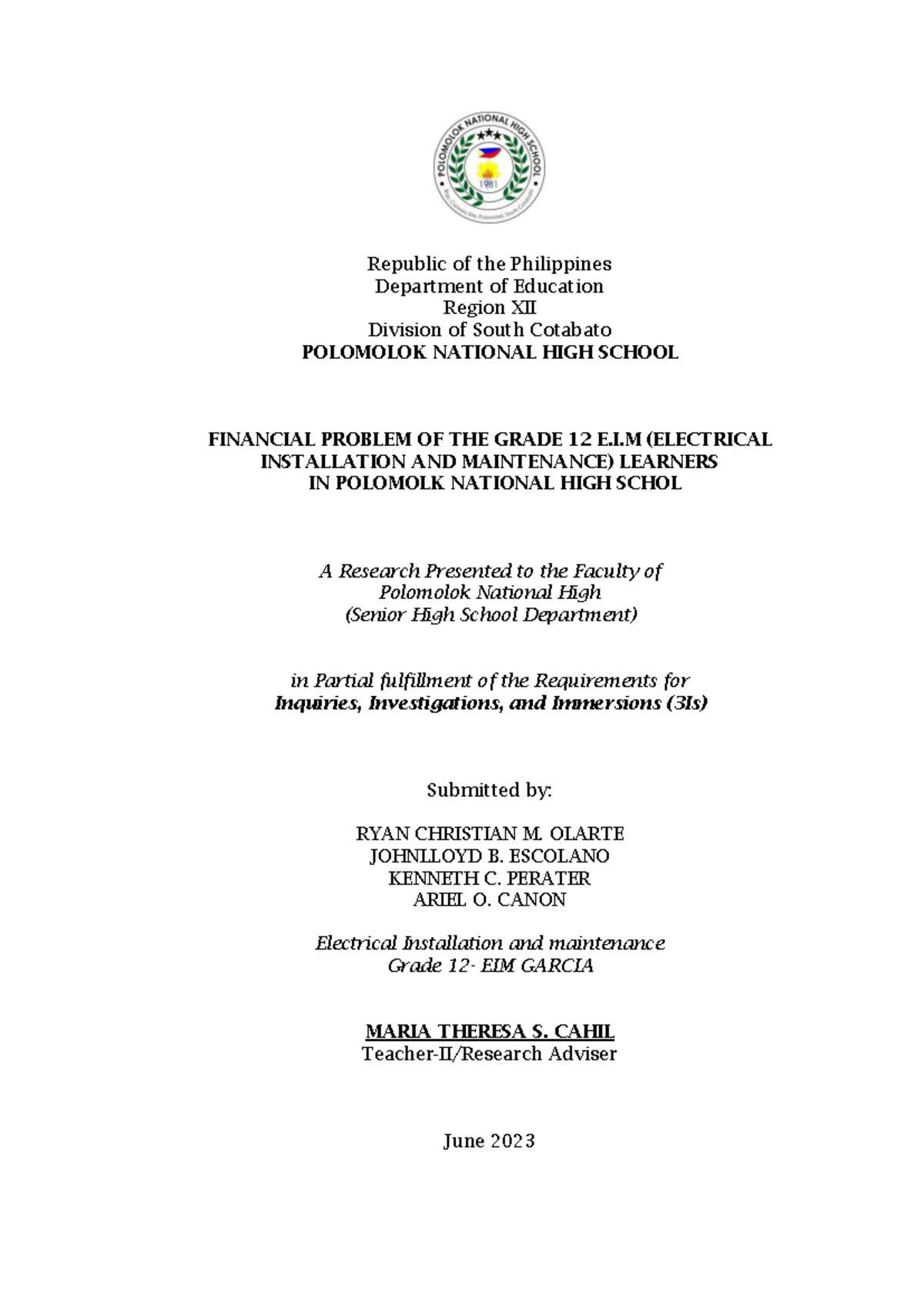 Full manuscript group 8 canon garcia - Republic of the Philippines ...