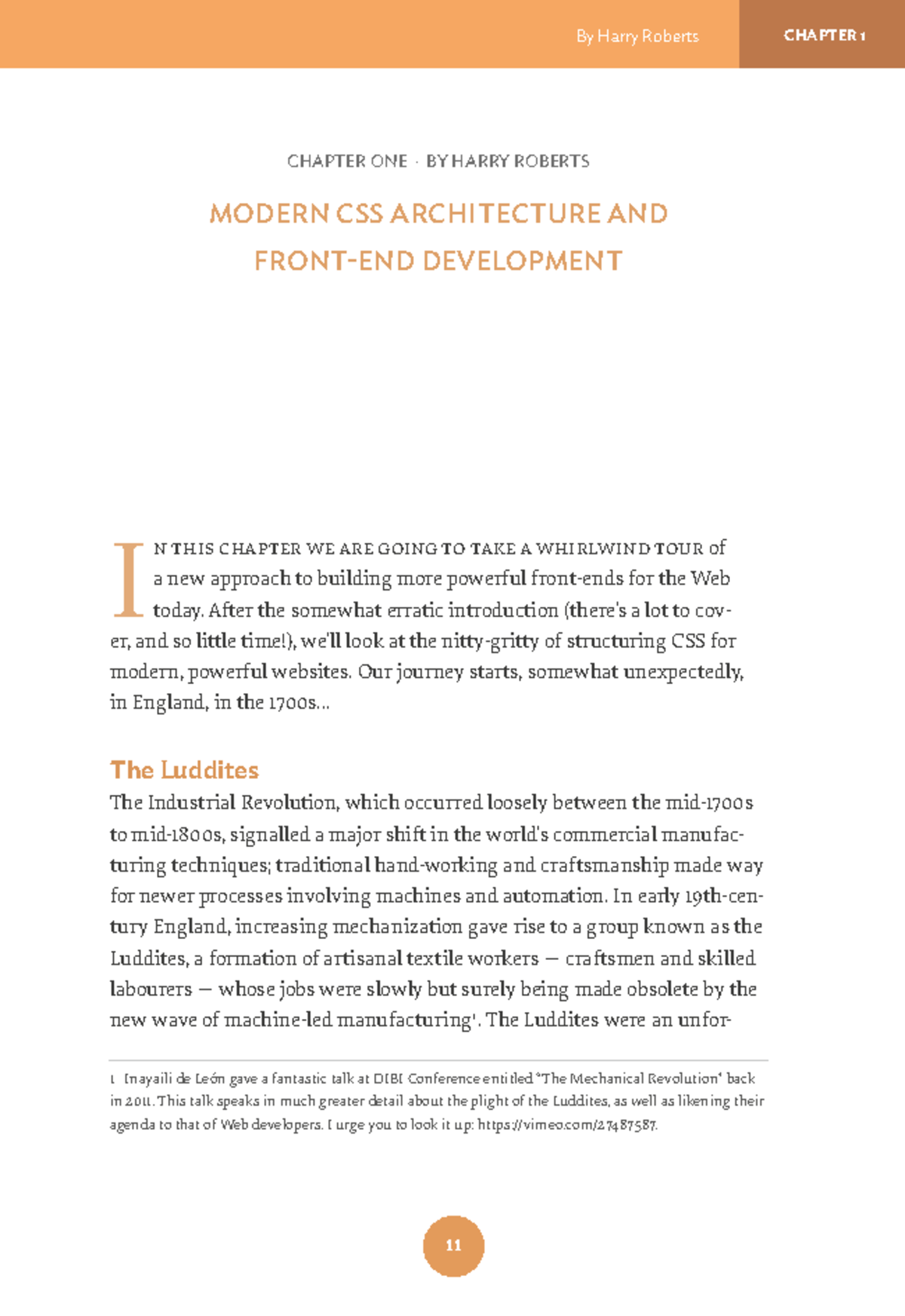 Web desiging - By Harry Roberts CHAPTER 1 CHAPTER ONE · BY HARRY ROBERTS MoDeRn CSS aRChiTeCTuRe ...