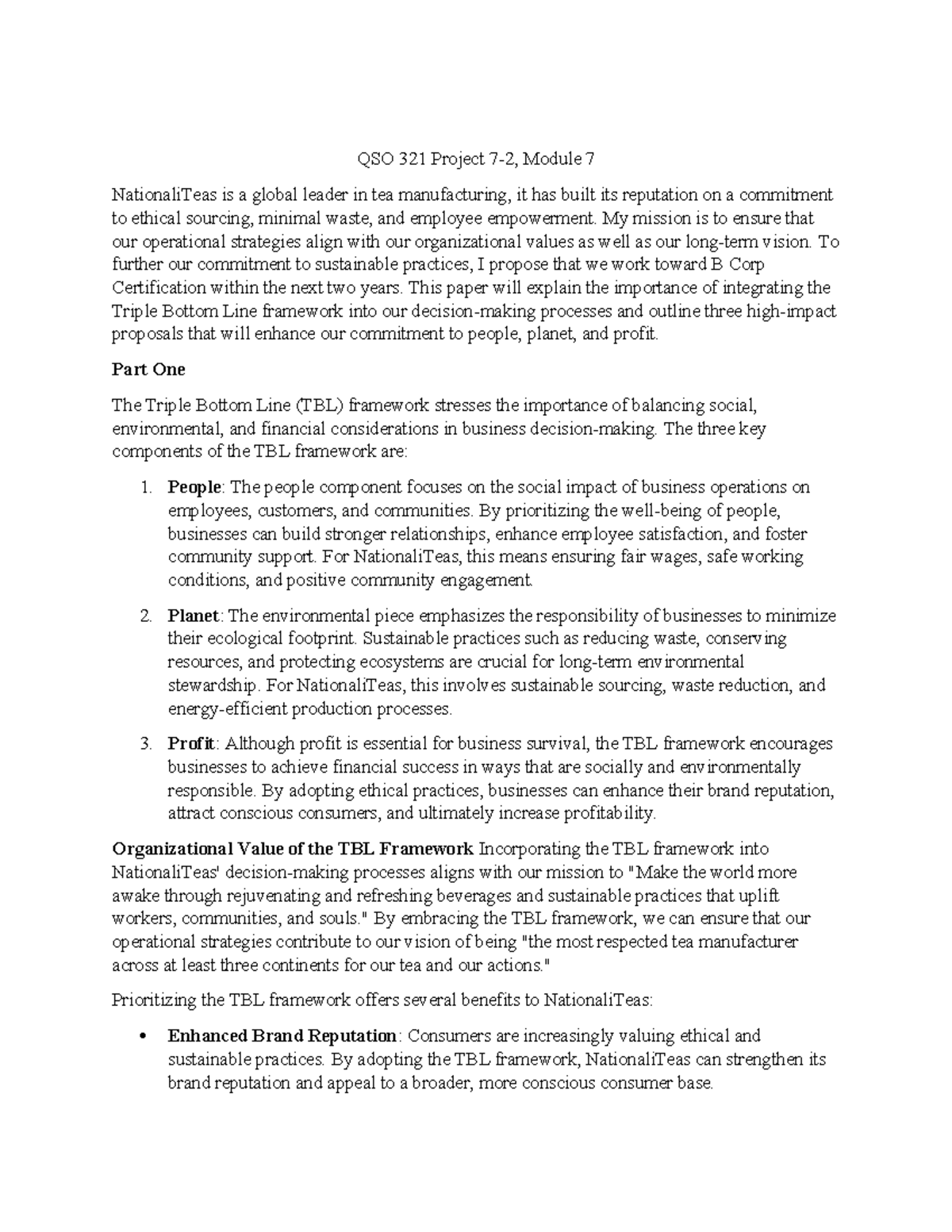 QSO 321 Module 7 - Assignment - QSO 321 Project 7-2, Module 7 ...