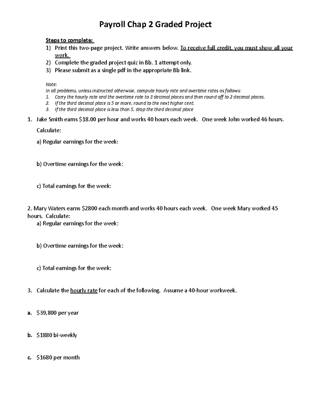 Payroll Chap 2 Jen's Graded Project Problems - Payroll Chap 2 Graded ...