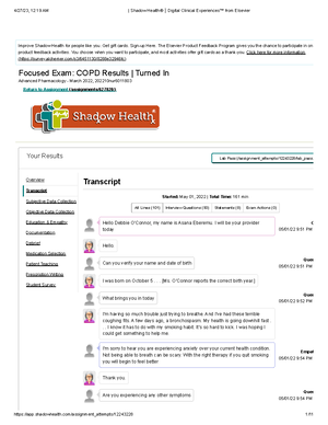 Shadow Health Arun Patel DM and HTN Subjective - NURS 6013 - Studocu