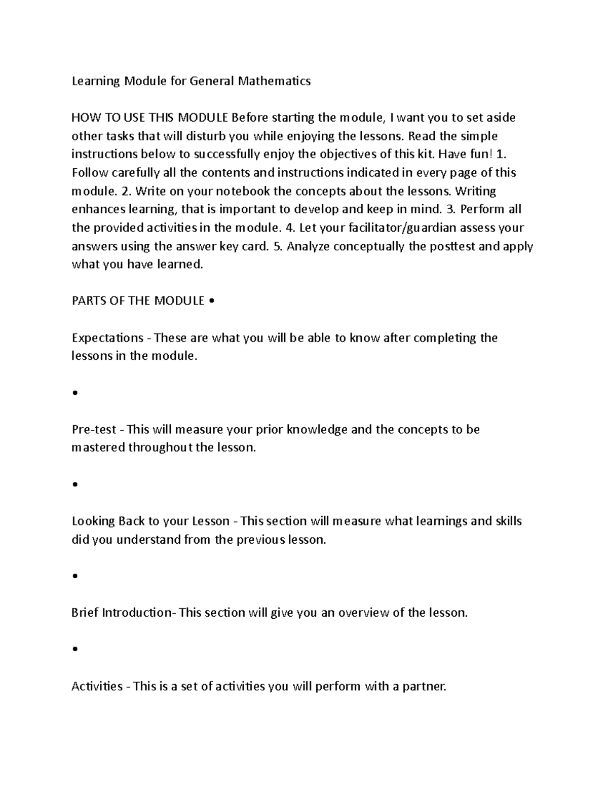 Gen math 3 - Lecture notes 3-7 - Learning Module for General ...