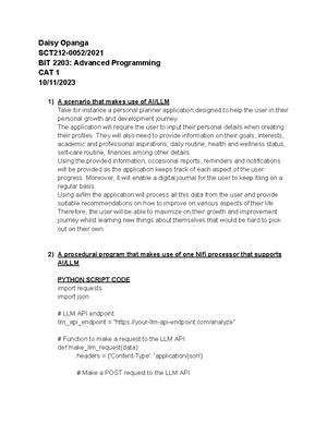 Project proposal For AI - Computer Technology - JKUAT - Studocu