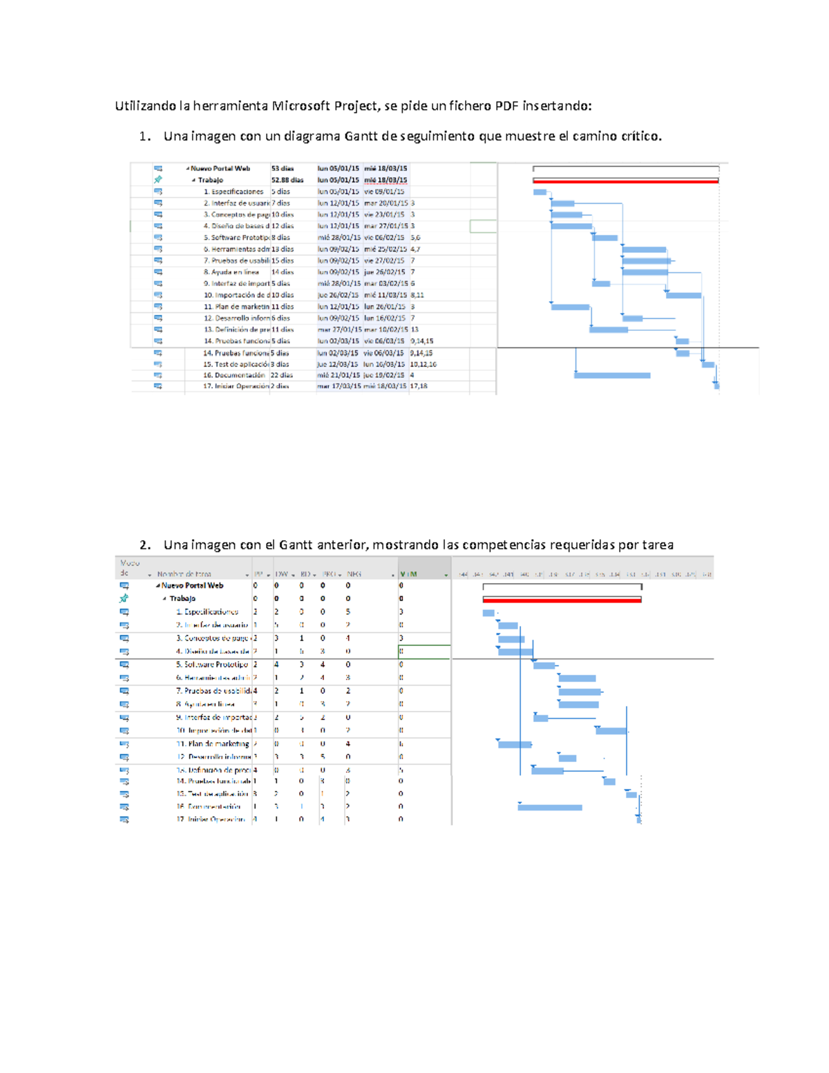Caso práctico clase 4 - project - Utilizando la herramienta Microsoft ...