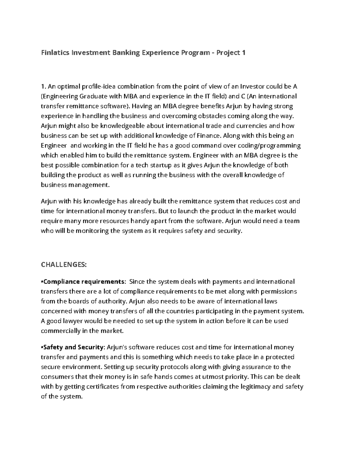 Finlatics Project 1 Choosing the perfect fit for investing - business ...