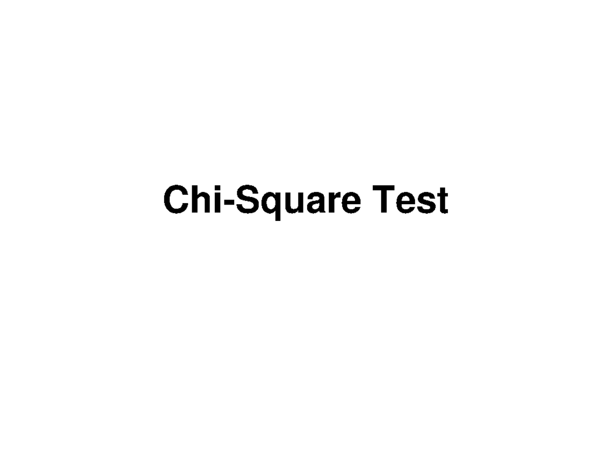 Chi square test updated - Test Chi Square Test Univariate Problem ...